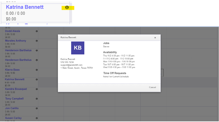 Creating Schedules (By Employee) – Axial Shift